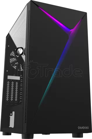 Boitier Moyen Tour ATX Gamdias Argus E4 Elite RGB avec panneau vitré ...