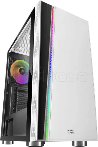 Boitier Moyen Tour ATX Mars Gaming MC8 W RGB avec panneau vitré (Blanc ...