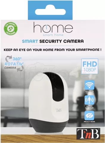 Caméra IP intérieur motorisée T'nB Wifi - IR 10m (Blanc) pour ...
