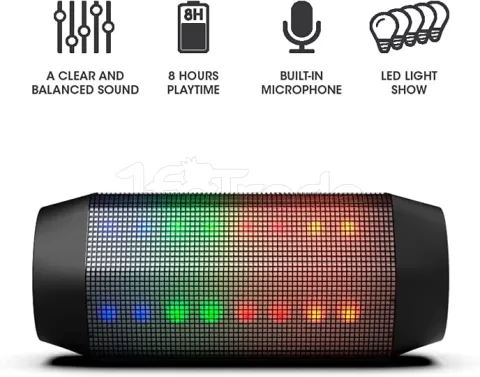 Enceinte nomade Bluetooth Ryght Lumo LED (Noir) pour professionnel ...