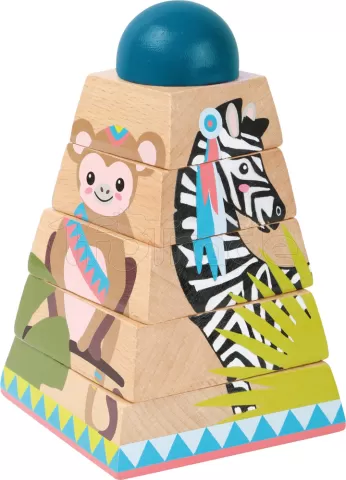Jeu Pyramide à empiler Jungle en bois pour professionnel, 1fotrade ...