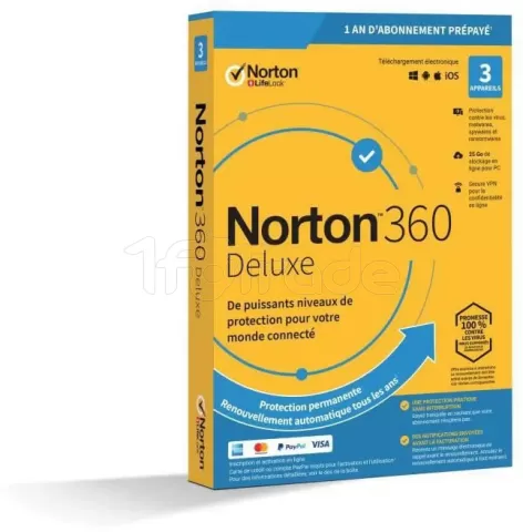 Norton 360 Deluxe - 3 appareils / 1 an pour professionnel, 1fotrade ...