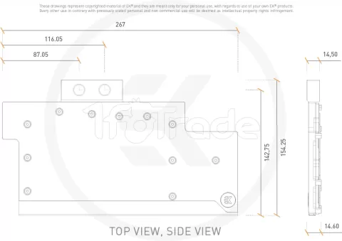 Waterblock GPU Ekwb EK-Pro RTX 3070 Strix RGB (Transparent) pour ...